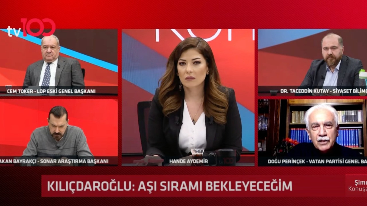 tv100 canlı yayında gerginlik!